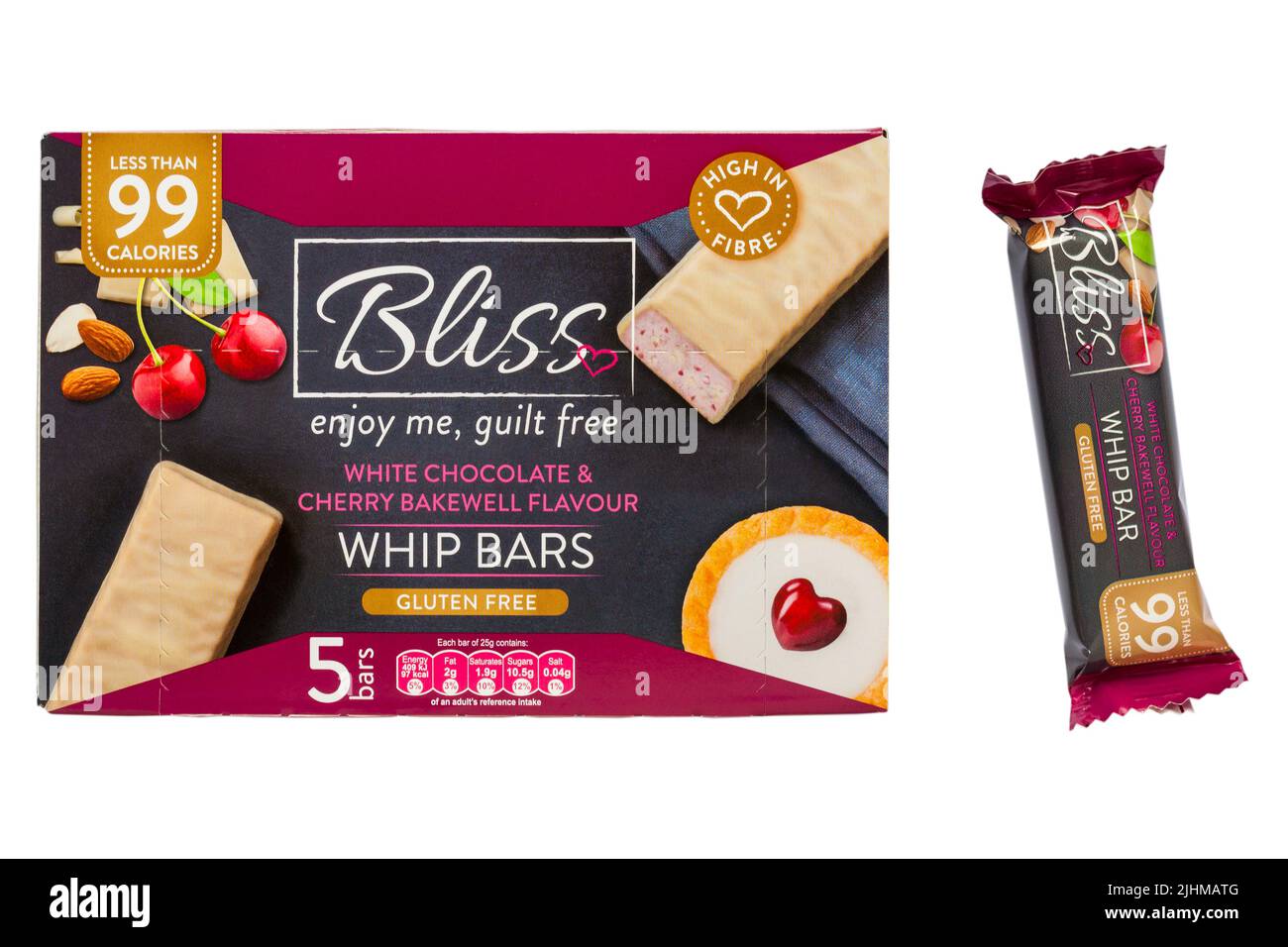 Cherry bakewell flavoured nougat bars hi-res stock photography and images - Alamy