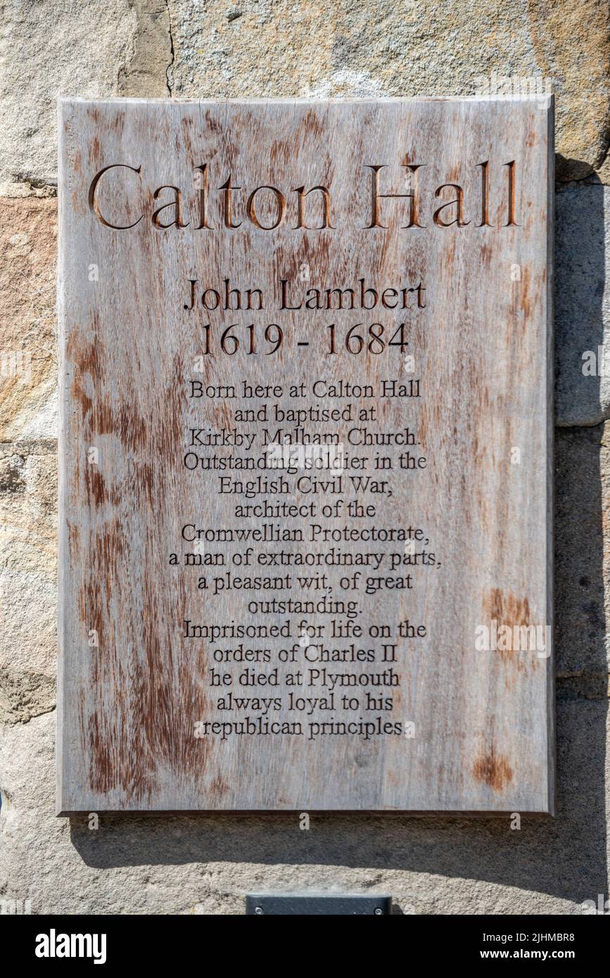 Yorkshire, July 13th 2022: Memorial to John Lambert at Calton, near ...
