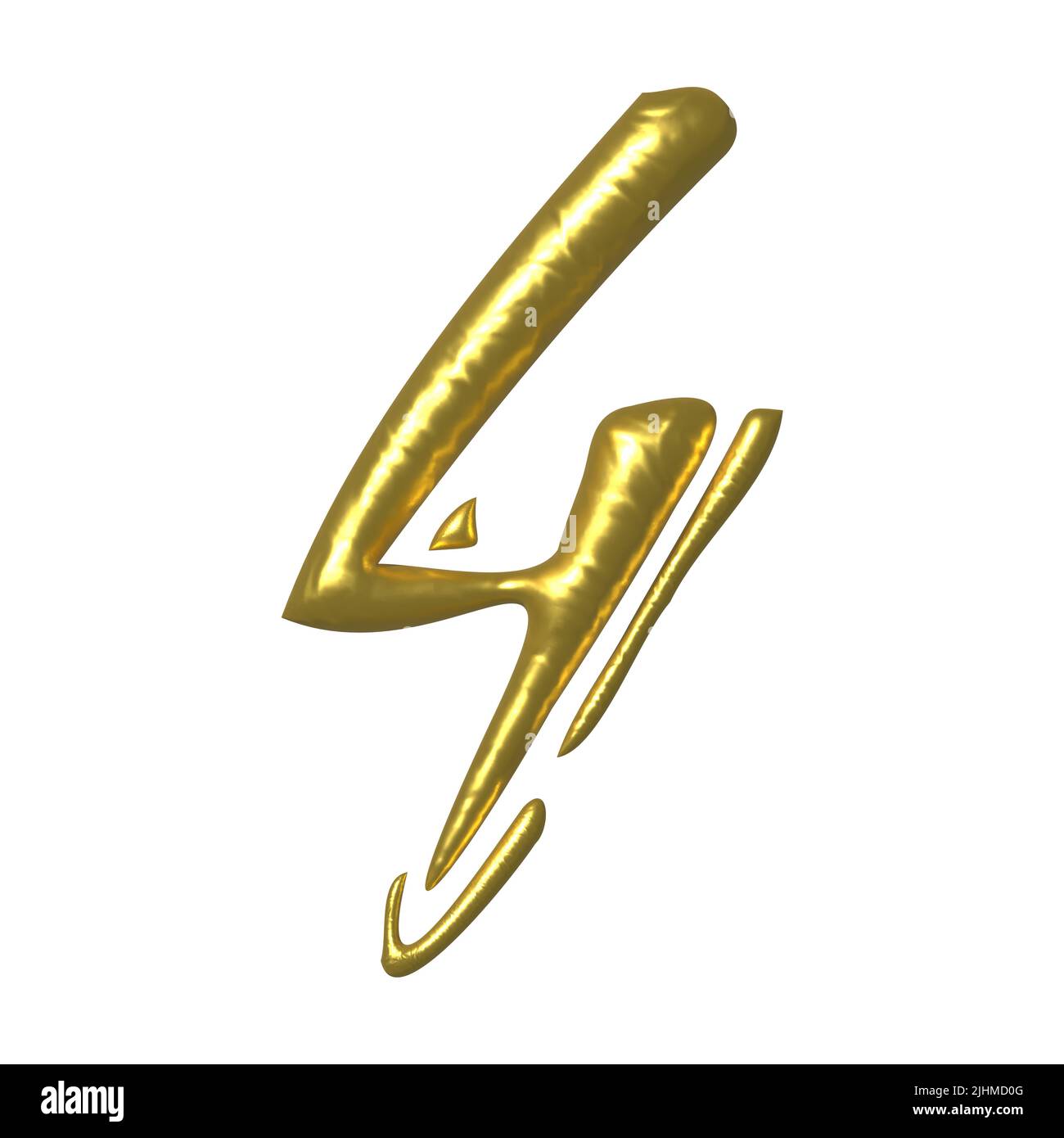 Set four 3d golden hi-res stock photography and images - Alamy
