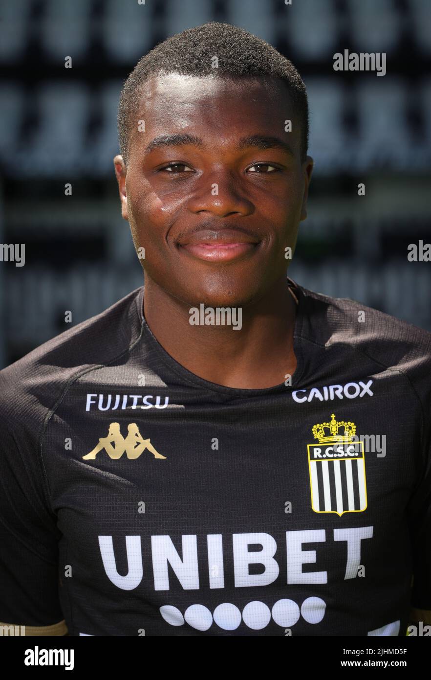 Charleroi's Ken Nkuba Tshiend poses for the photographer at the 2022 ...