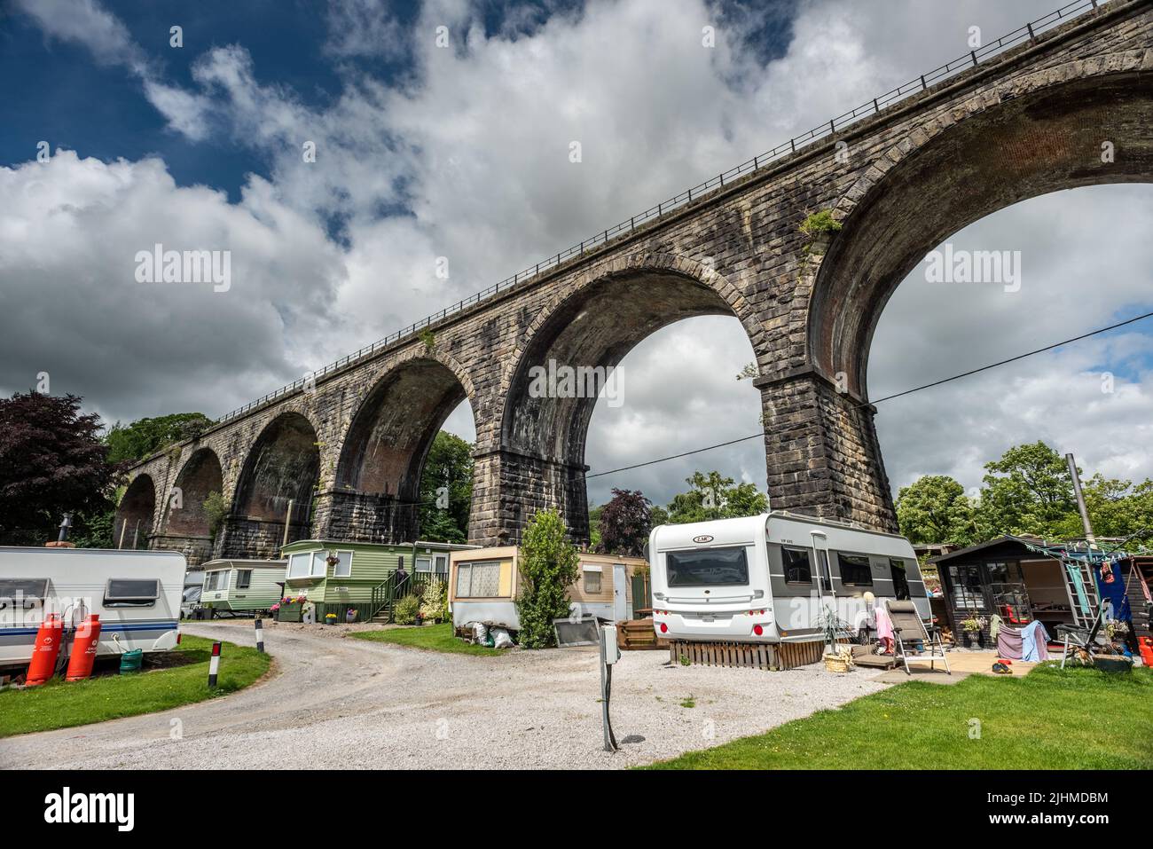 Yorkshire, July 14th 2022: The Ingleton Viaduct Stock Photo - Alamy
