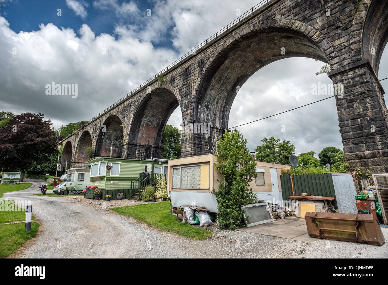 Yorkshire, July 14th 2022: The Ingleton Viaduct Stock Photo - Alamy