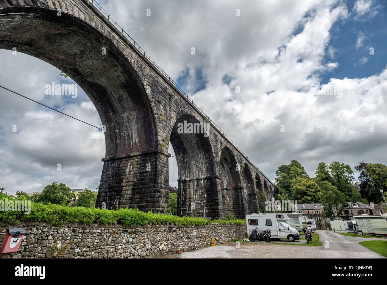 Yorkshire, July 14th 2022: The Ingleton Viaduct Stock Photo - Alamy