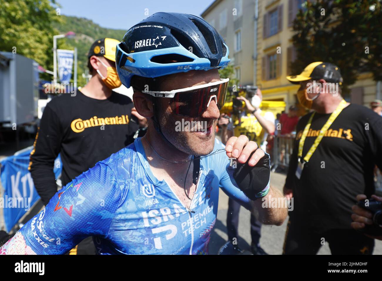 Canadian Hugo Houle of Israel-Premier Tech celebrates after winning ...