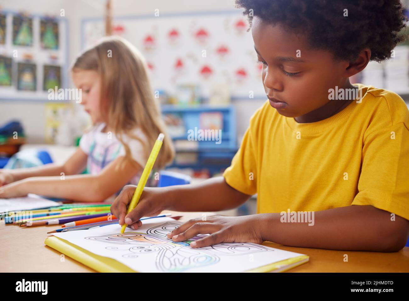 Preschool is an opportunity for growth. preschool students colouring in ...