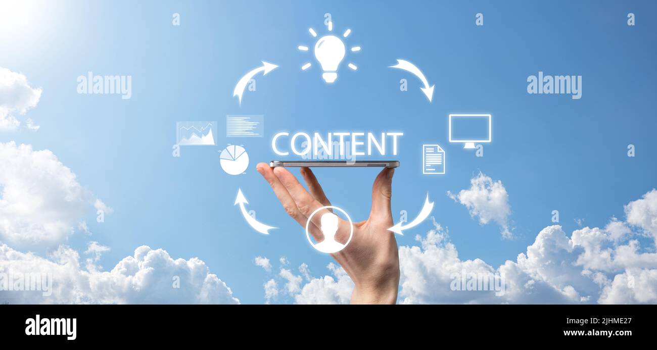 Content marketing cycle - creating, publishing, distributing content ...