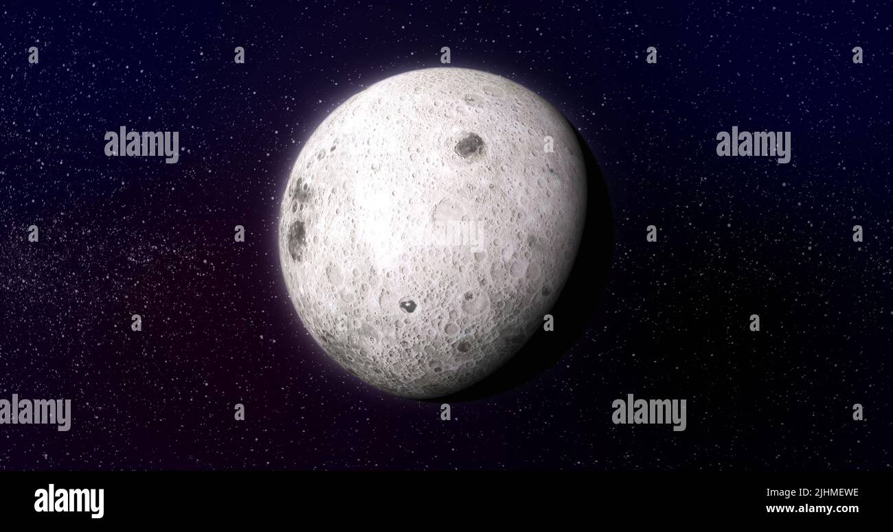 Image of moon in black space Stock Photo - Alamy