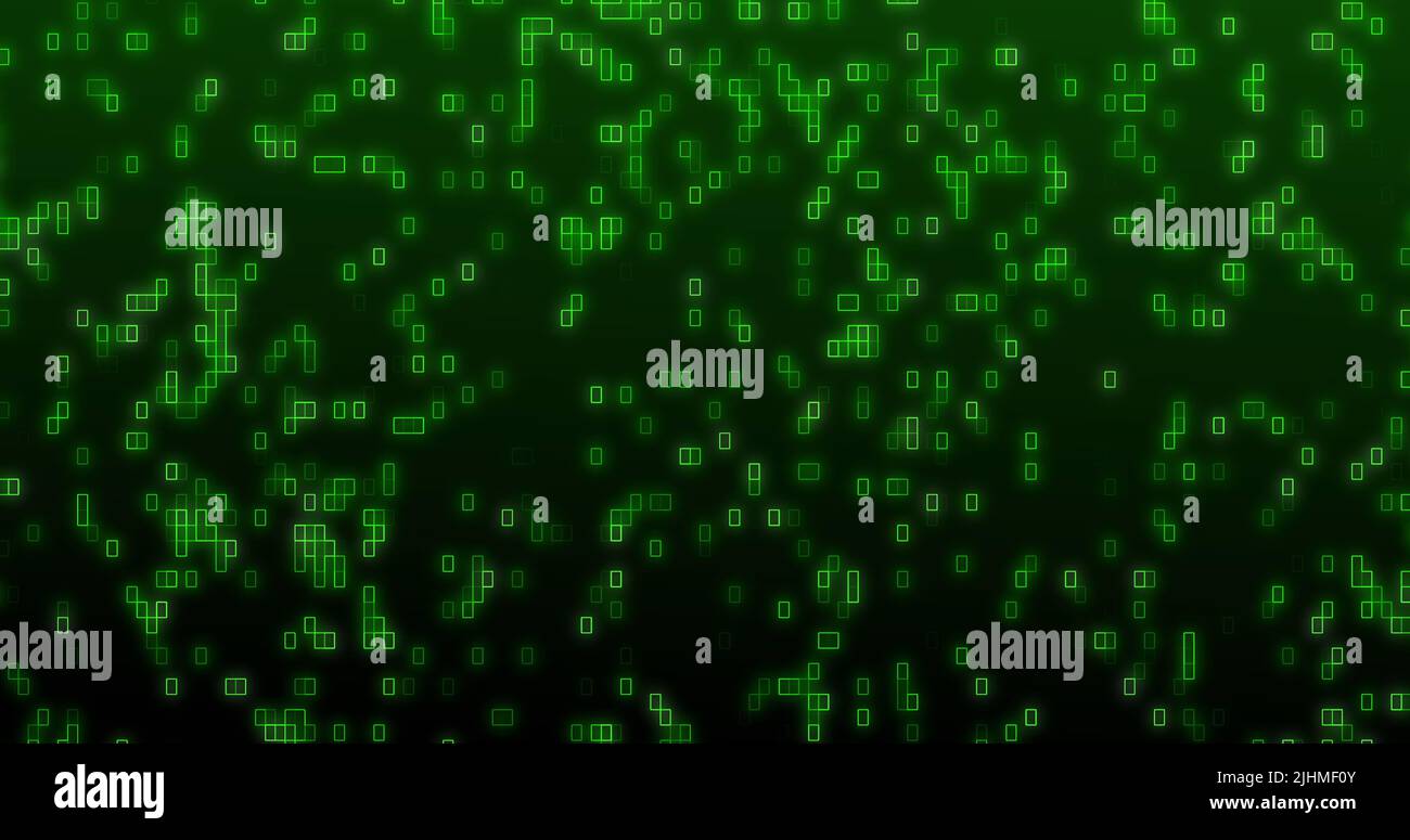 Image of repeatable shapes moving on green background Stock Photo - Alamy