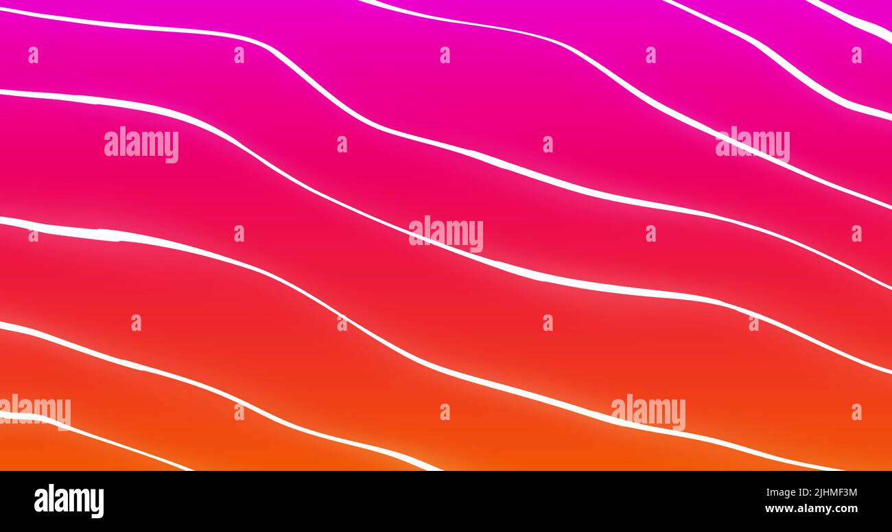 Image of white lines moving on pink and orange background Stock Photo ...