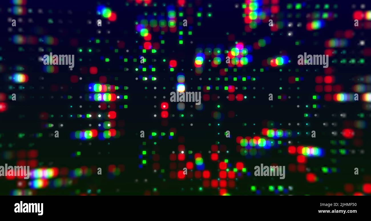 Image of colorful dots blinking on black background Stock Photo - Alamy