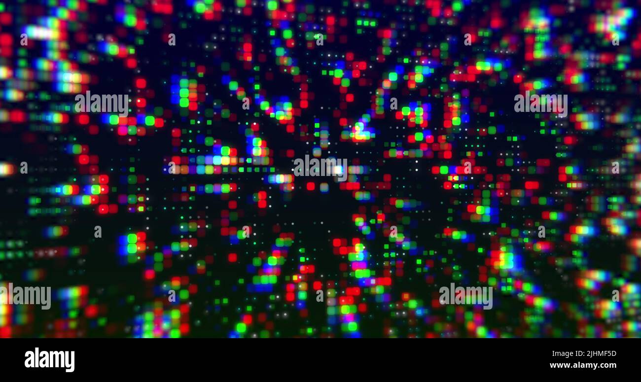 Image of colorful dots blinking on black background Stock Photo - Alamy