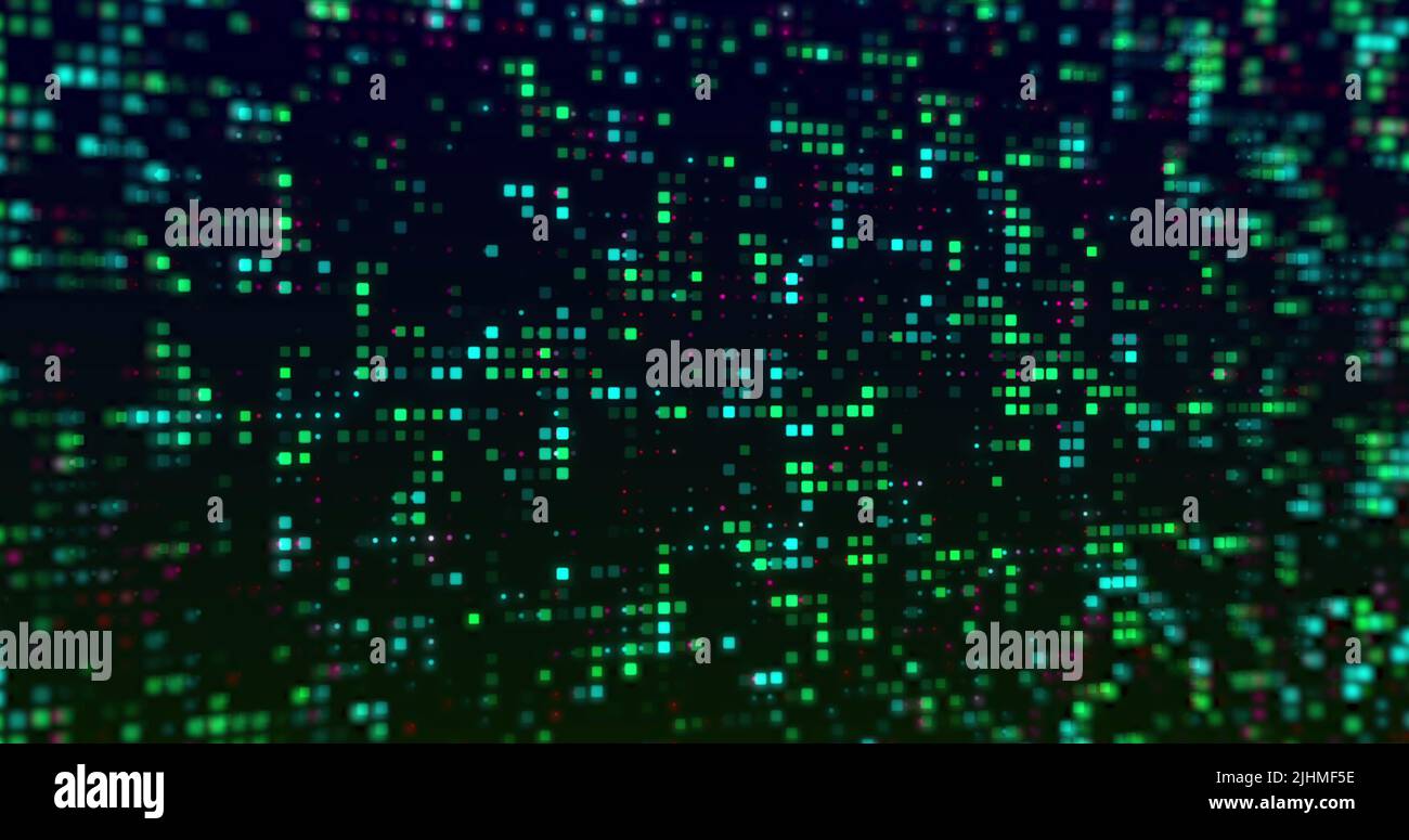 Image of colorful dots blinking on black background Stock Photo - Alamy