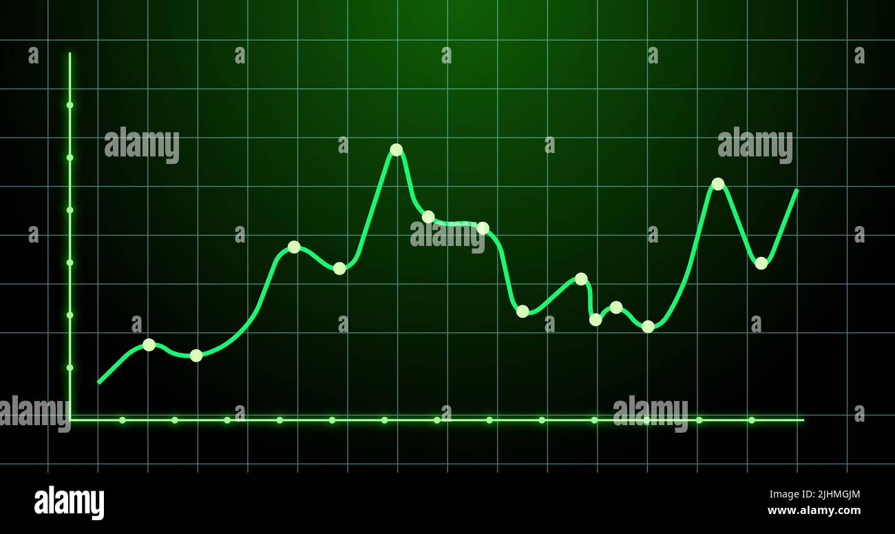 Digital image green graph hi-res stock photography and images - Alamy