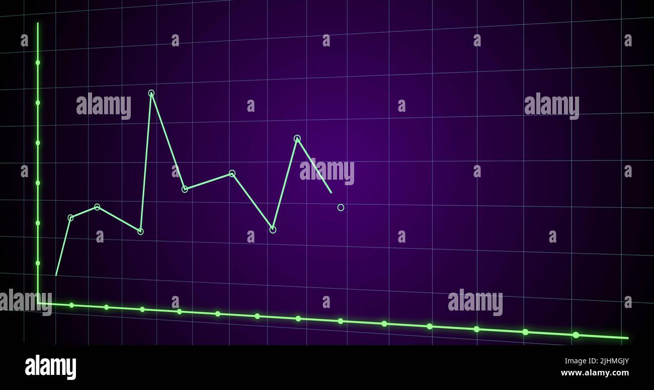 Image of financial graph over violet background Stock Photo - Alamy