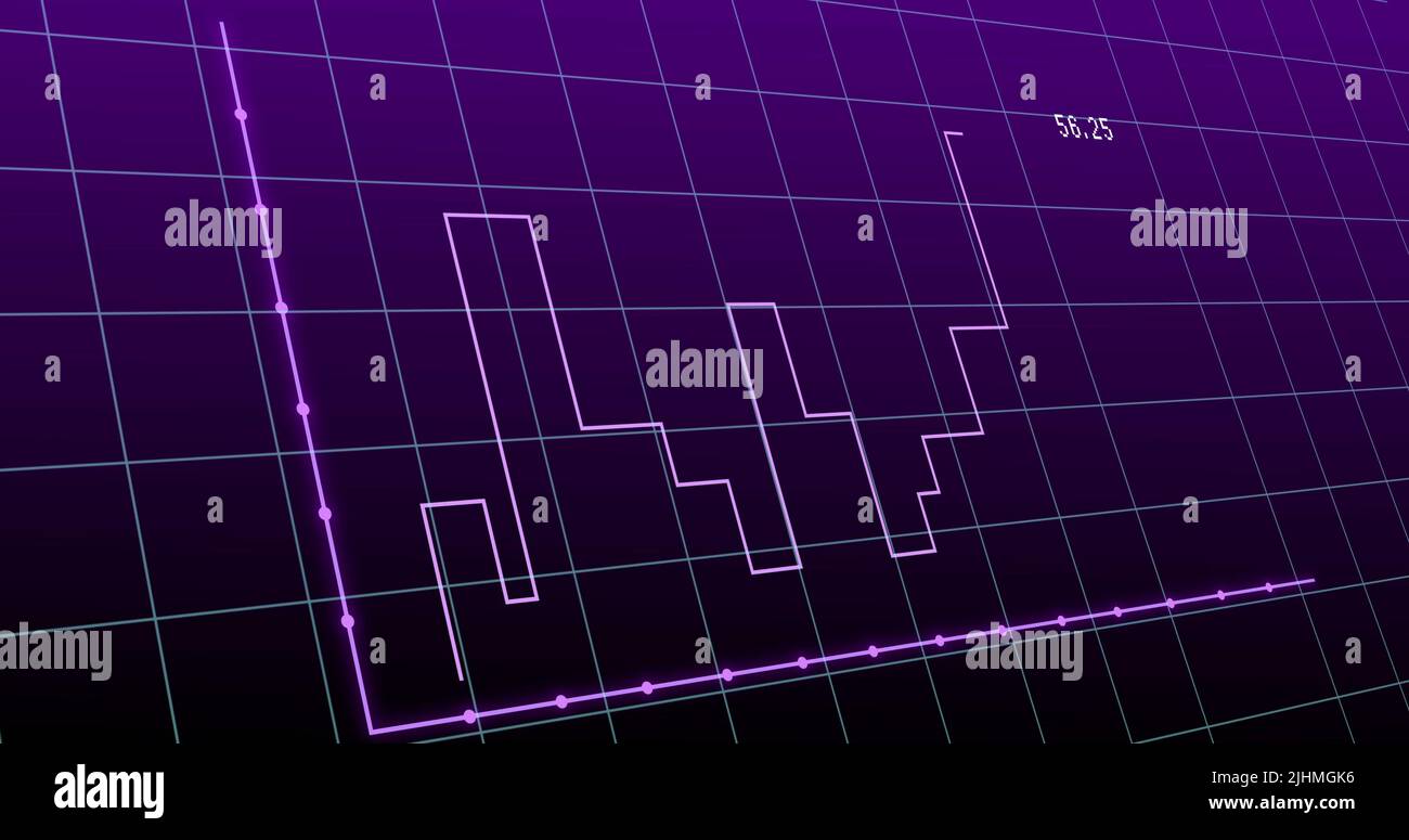 Image of financial graph over violet background Stock Photo - Alamy