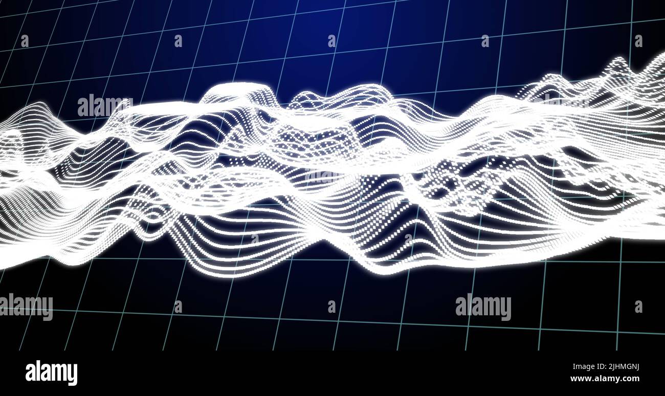 Image of waves moving over navy background Stock Photo - Alamy