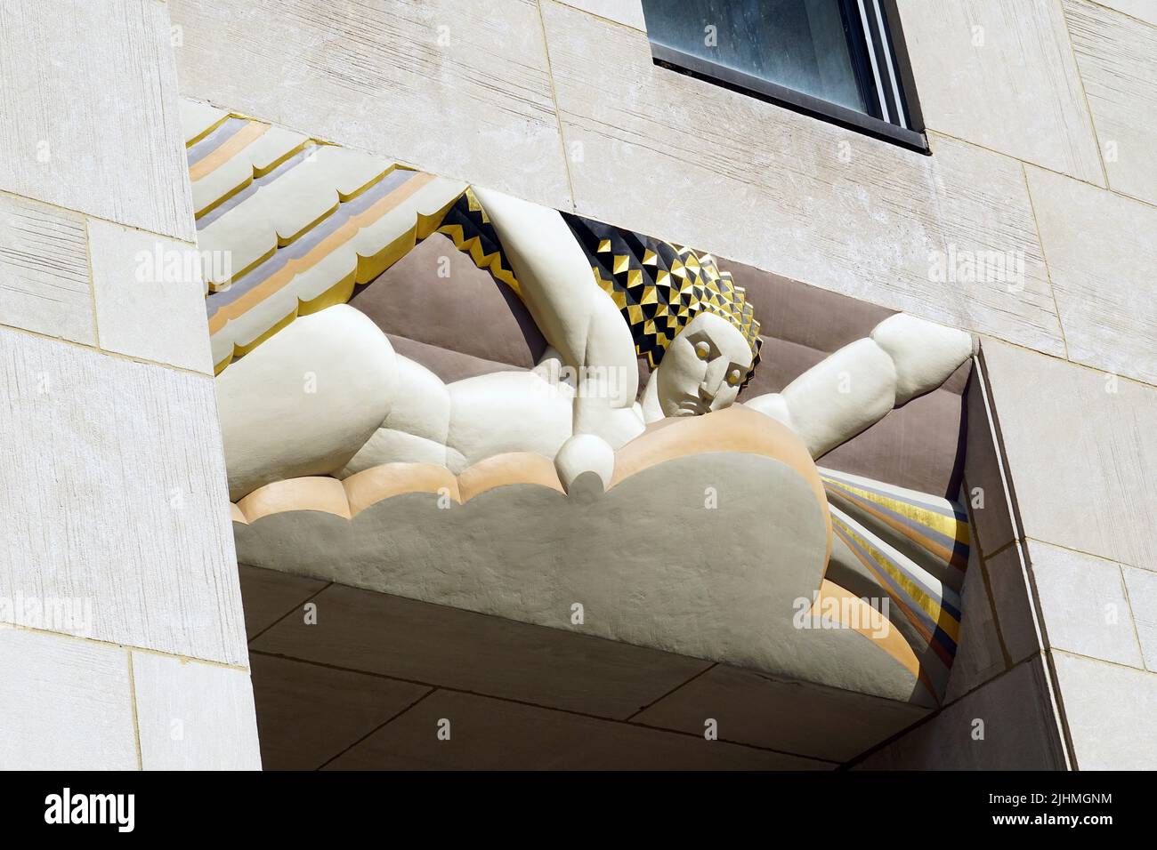 Light to the right of the main entrance, 30 Rockefeller Plaza ...