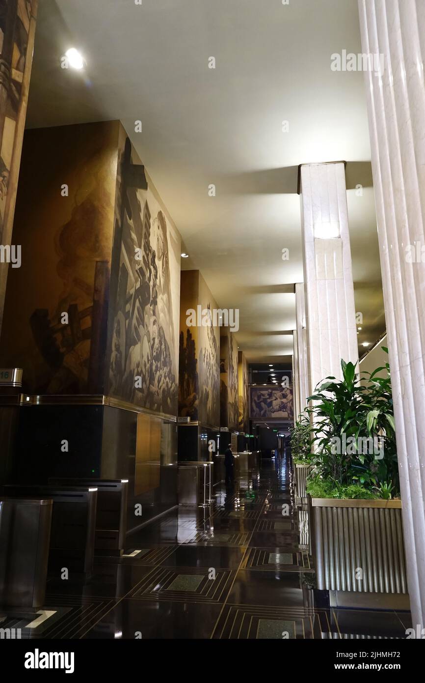 Interior, 30 Rockefeller Plaza, Rockefeller Center, Manhattan, New York ...
