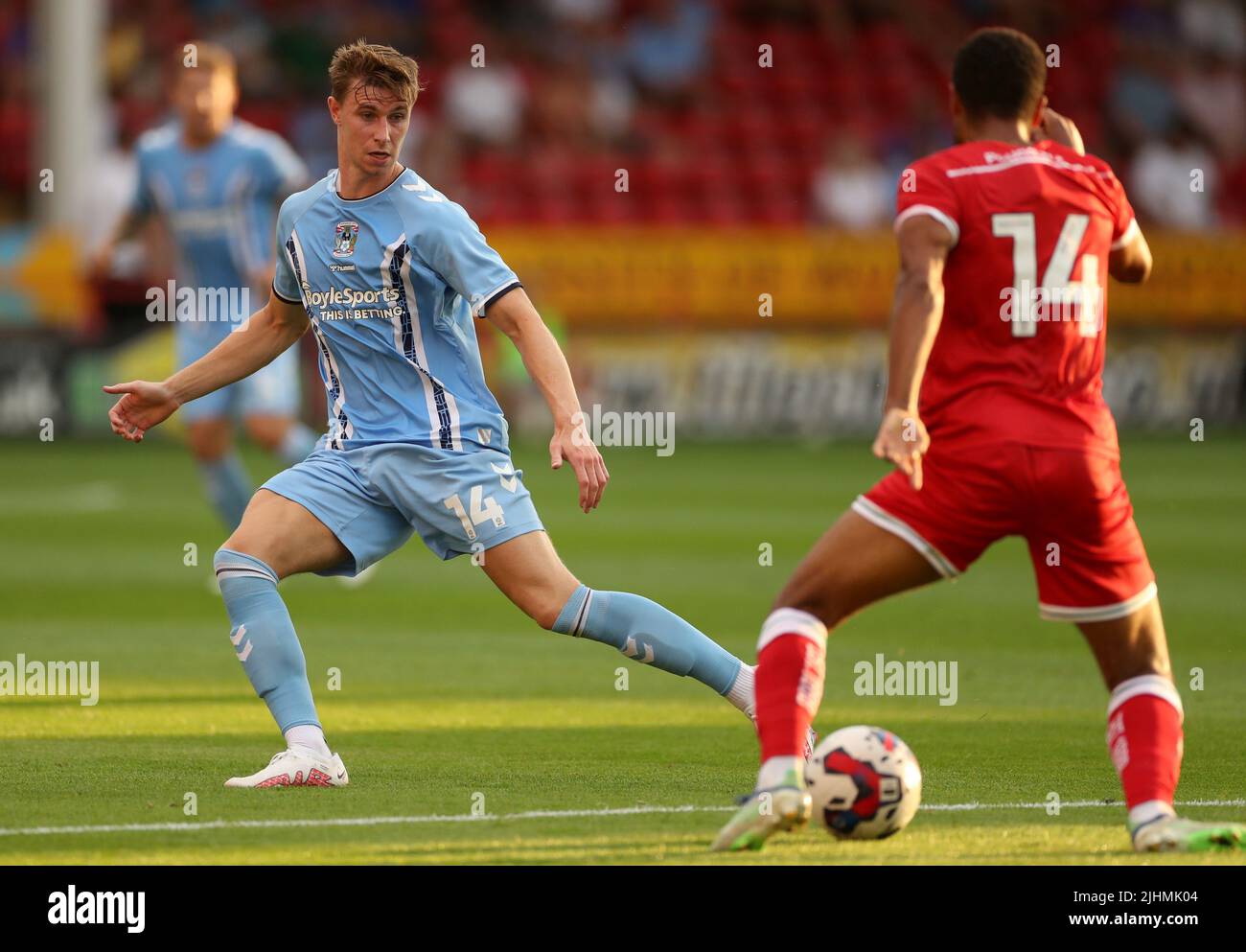 Coventry City’s Ben Sheaf and Walsall’s Brandon Comley in action during ... Coventry City’s Ben Sheaf and Walsall’s Brandon Comley in action during ...