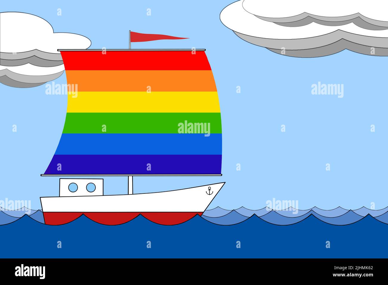 Pride lgbt boat hi-res stock photography and images - Alamy