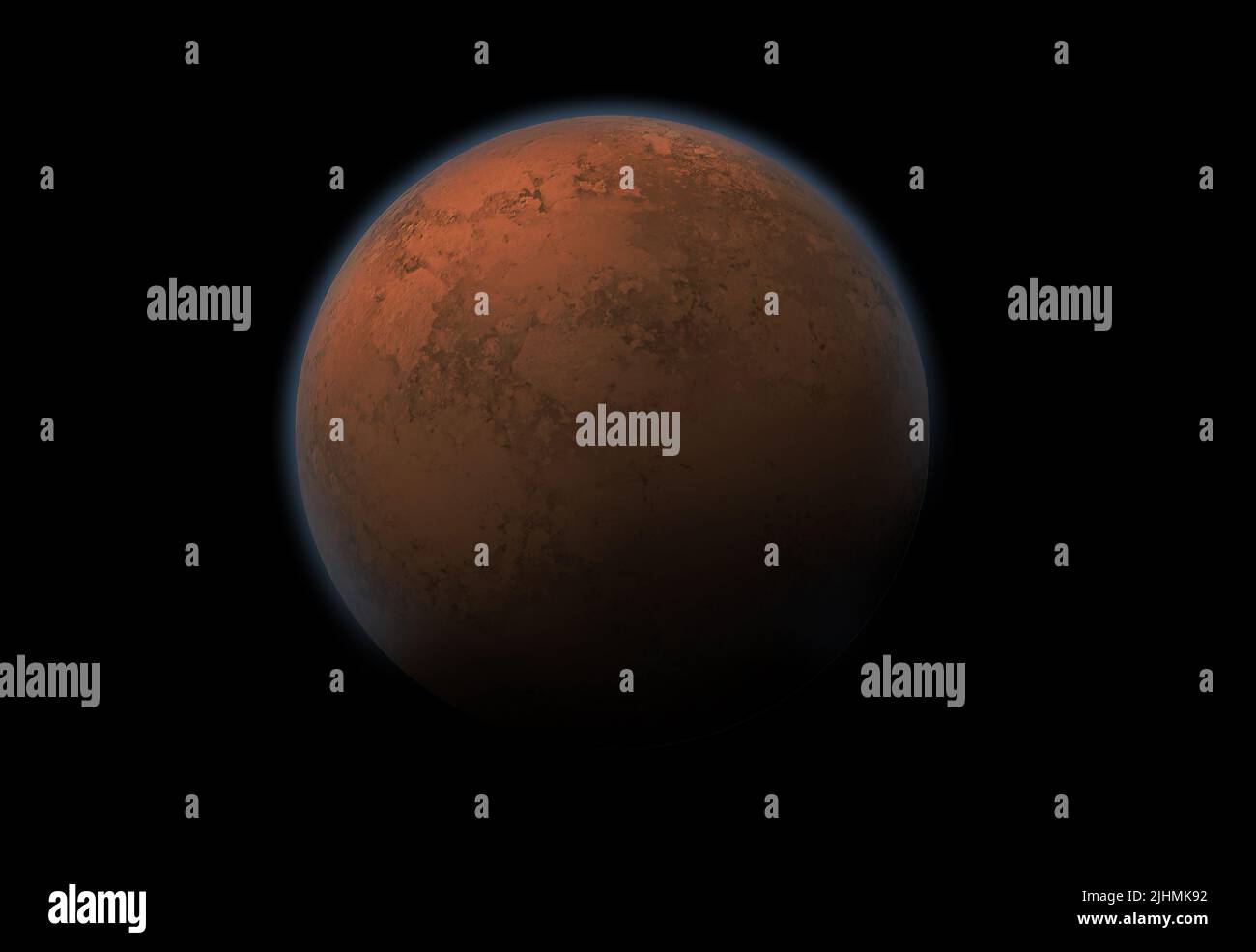 Red planet Mars of the solar system over black space. Red planet Mars ...