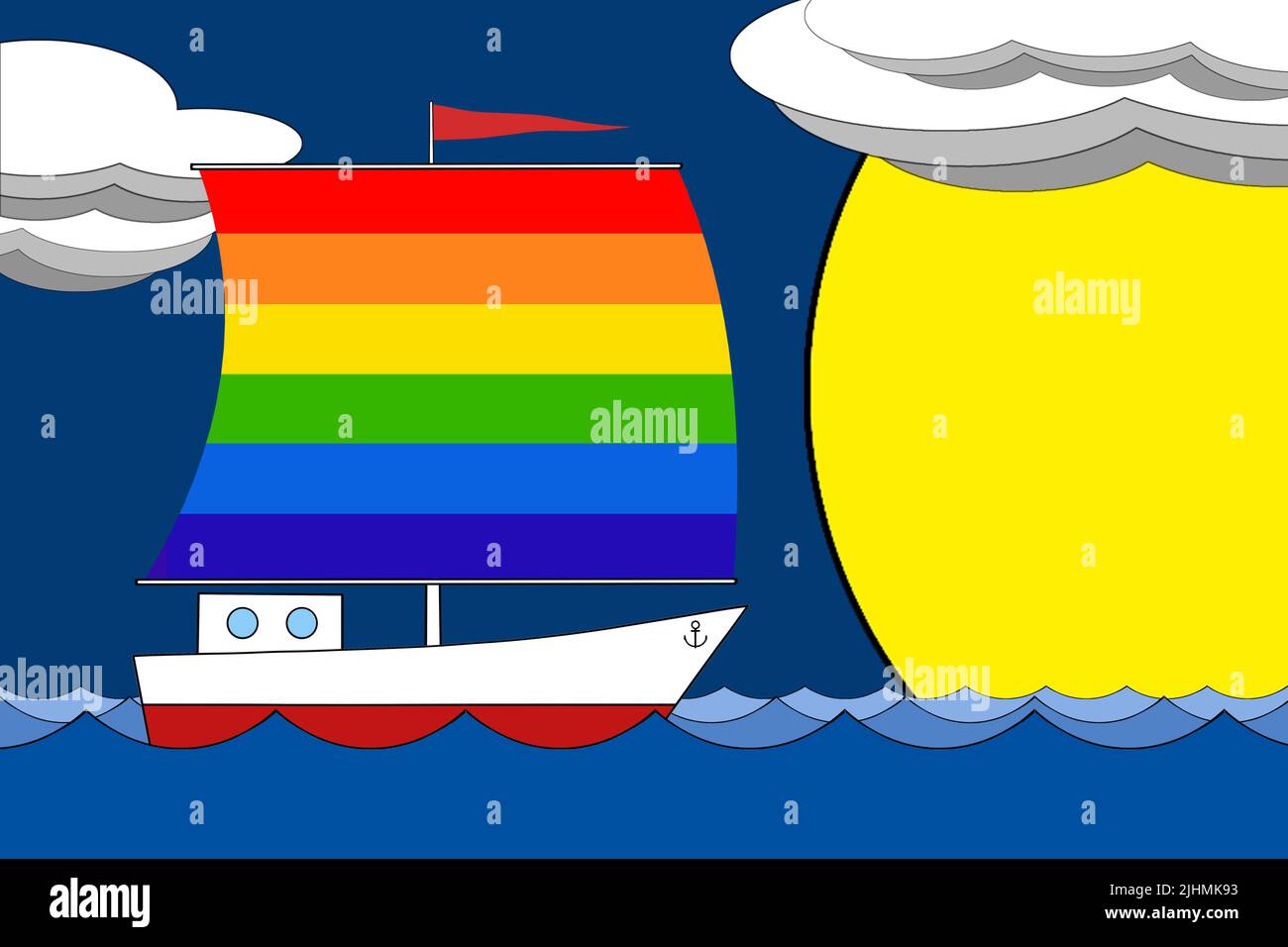 Pride lgbt boat hi-res stock photography and images - Alamy
