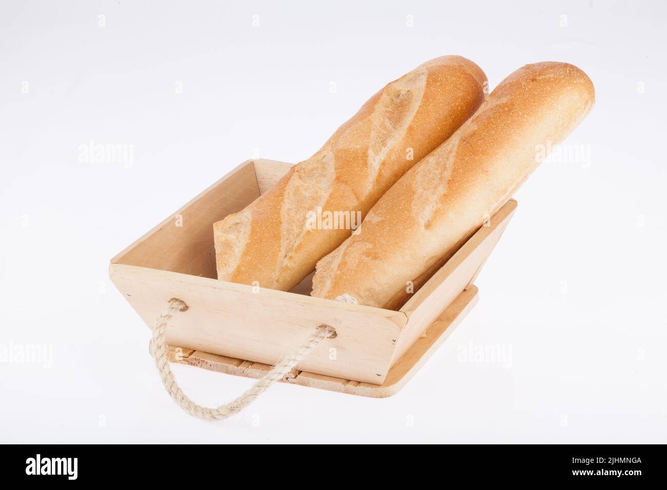 Delicious French bread; Photo on white background Stock Photo - Alamy