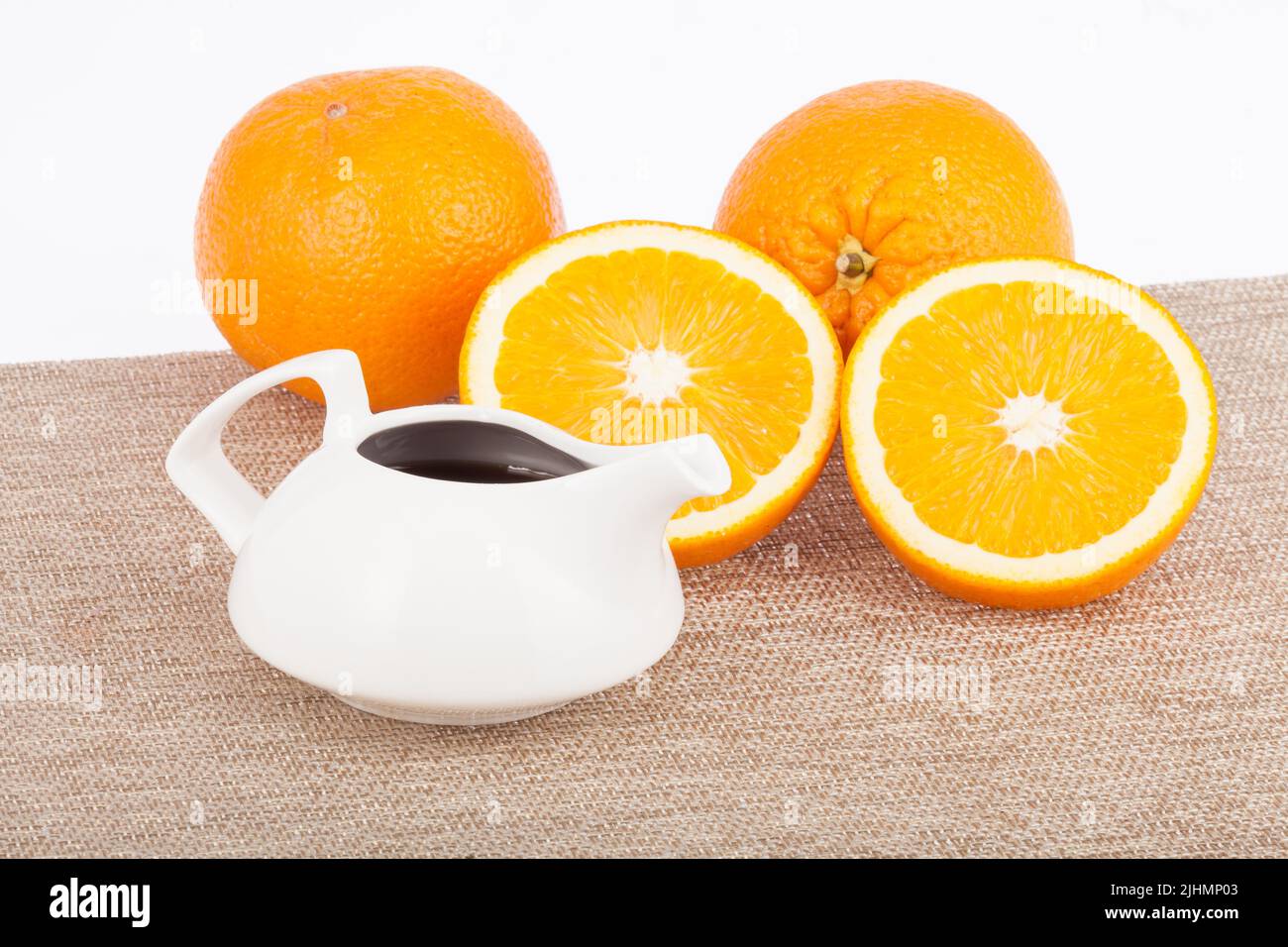 Delicious and healthy hot drink; Orange tea Stock Photo - Alamy