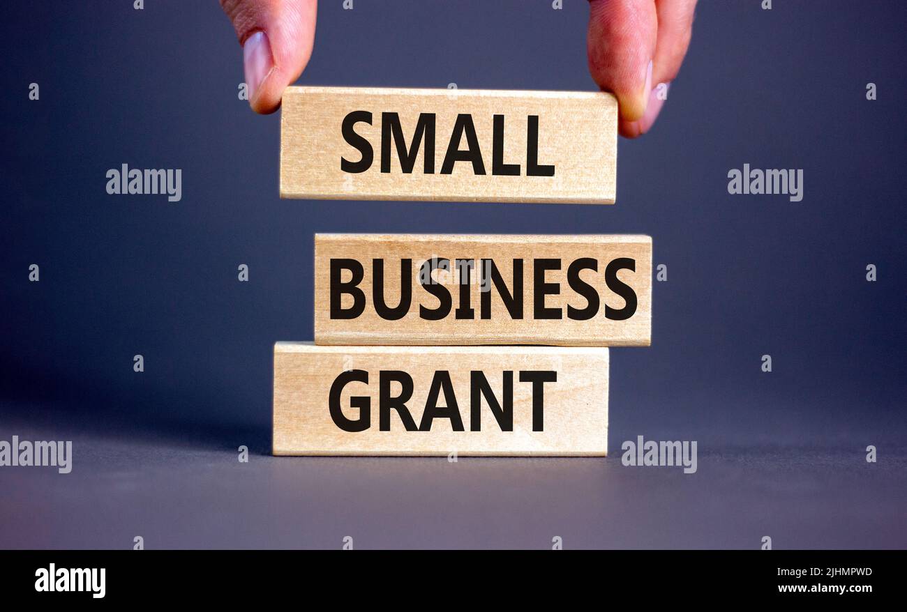 Small business grant symbol. Concept words Small business grant on ...