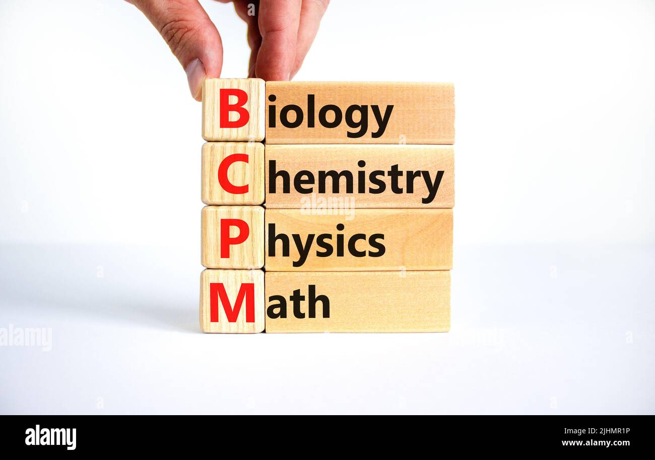BCPM biology chemistry physics math symbol. Concept words BCPM biology chemistry physics math on ...