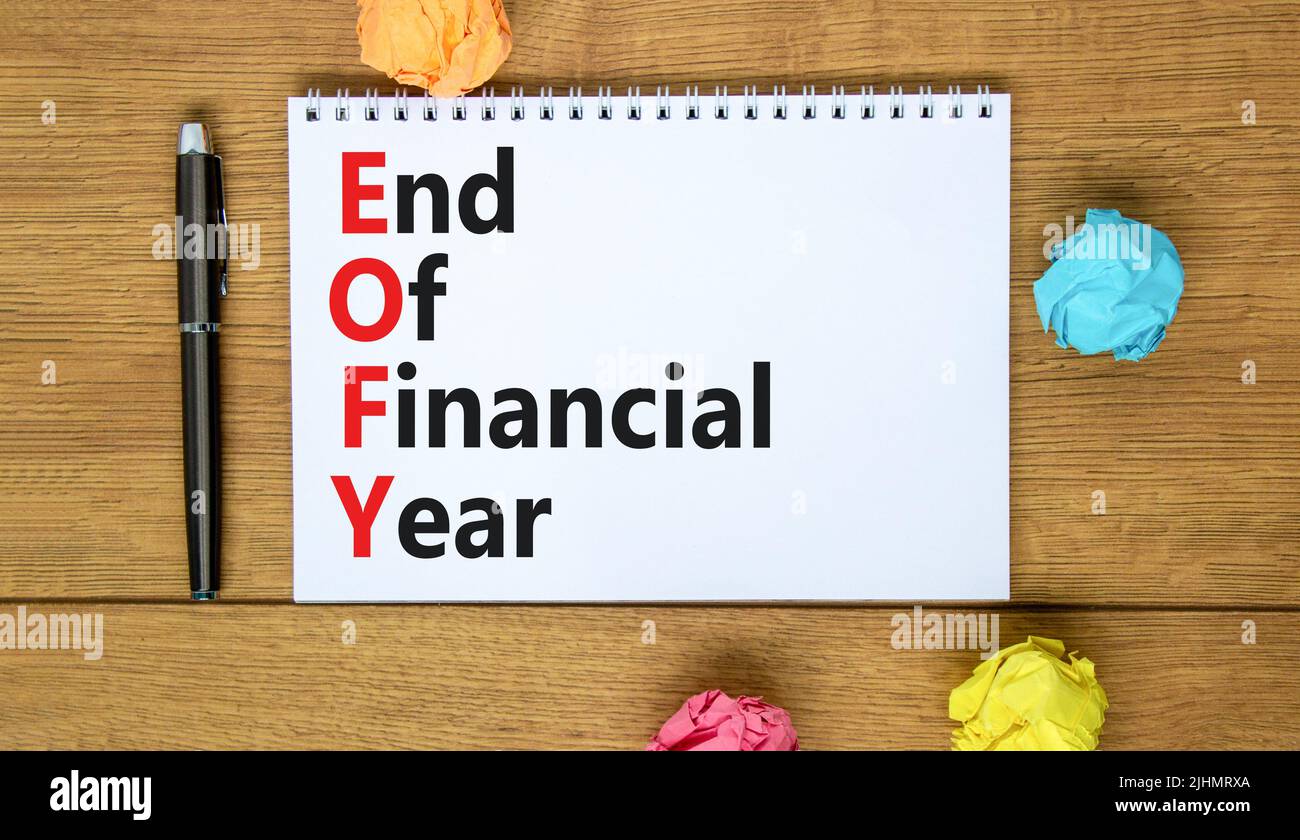 EOFY end of financial year symbol. Concept words EOFY end of financial ...
