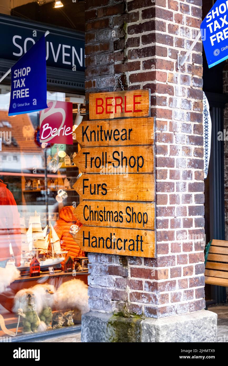 Outdoor souvenir shop signs bergen hi-res stock photography and images ...