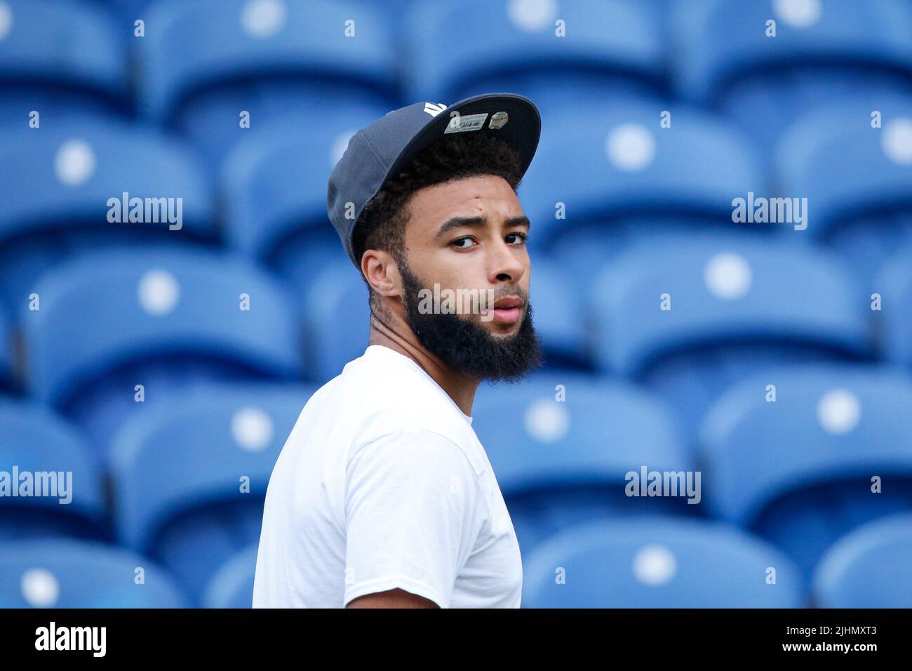 Jayden Bogle #20 of Sheffield United attends tonights game Stock Photo ...
