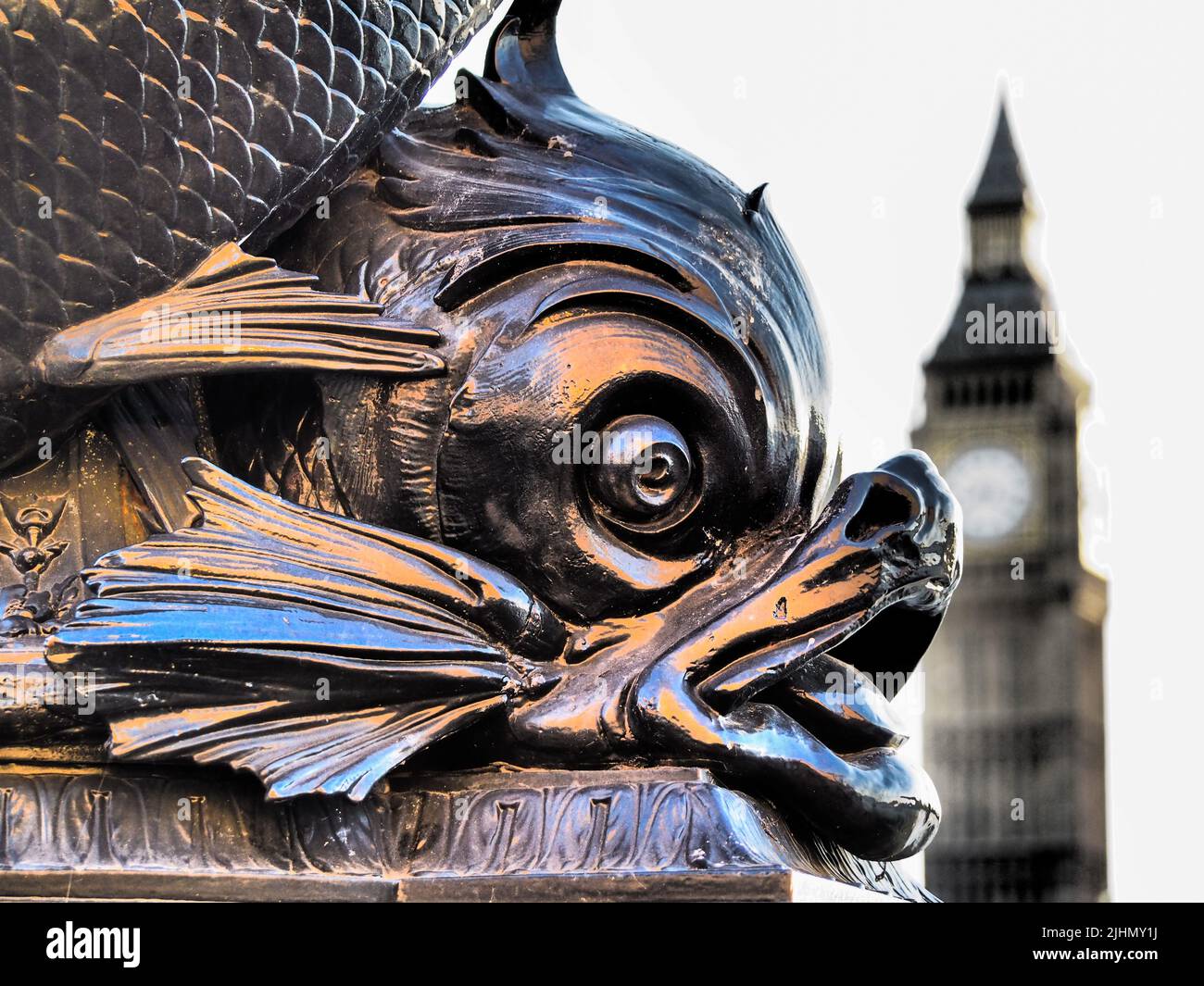 Dolphin lamp post on the Embankment by the London Eye London England ...