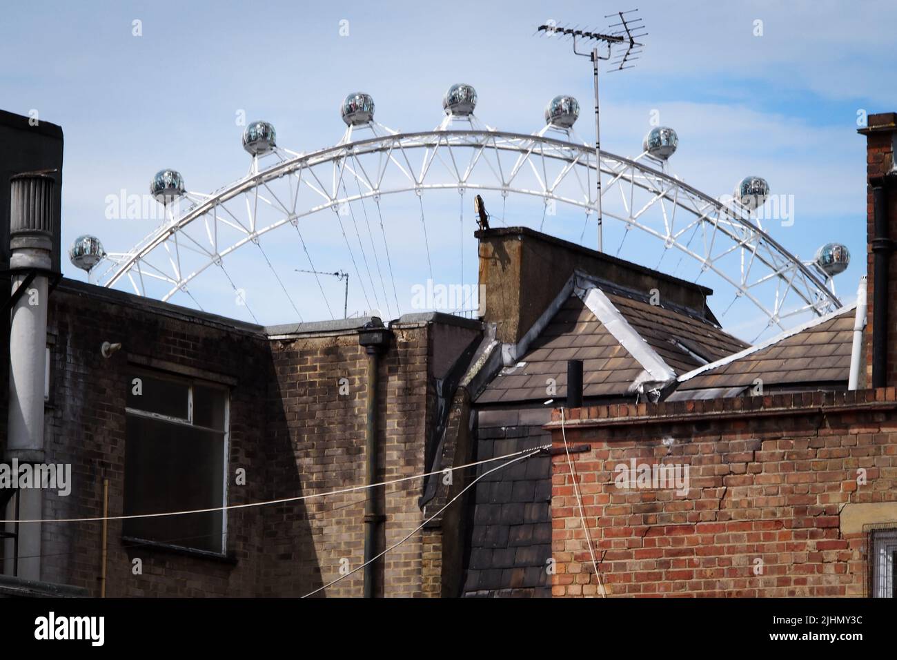 London Eye and local rooftops, London Stock Photo - Alamy