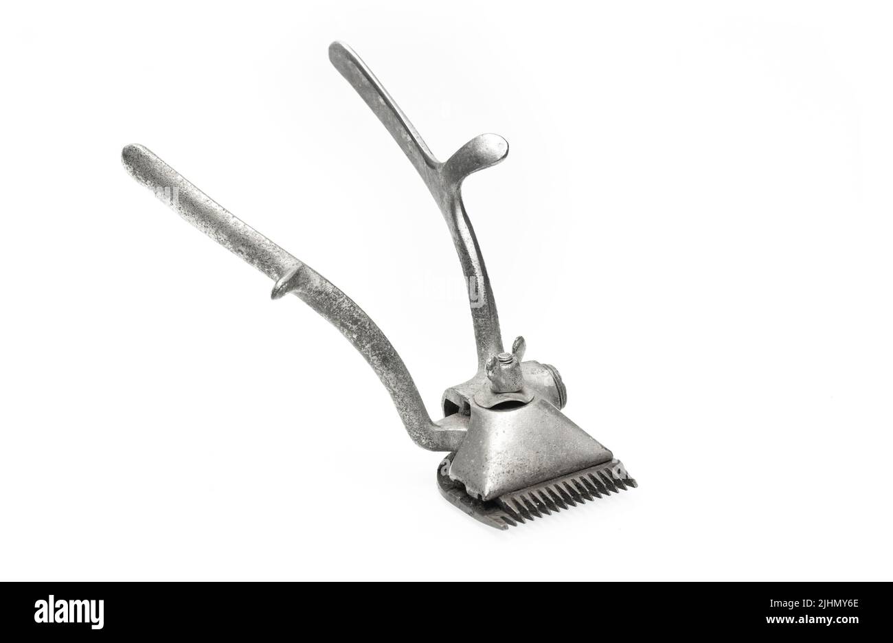 Vintage old hair clipper isolated on a white background Stock Photo - Alamy