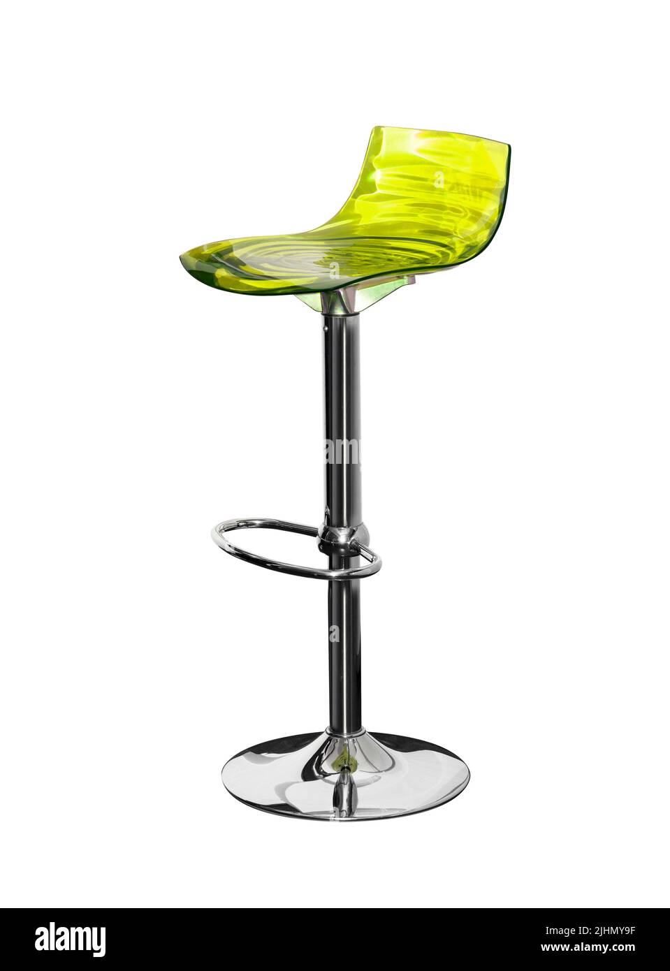 Yellow chair bar stool isolated on a white background. With clipping ...
