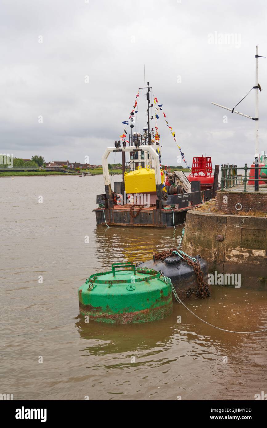 Scene at the dock in Kings Lynn, Norfolk, UK Stock Photo - Alamy
