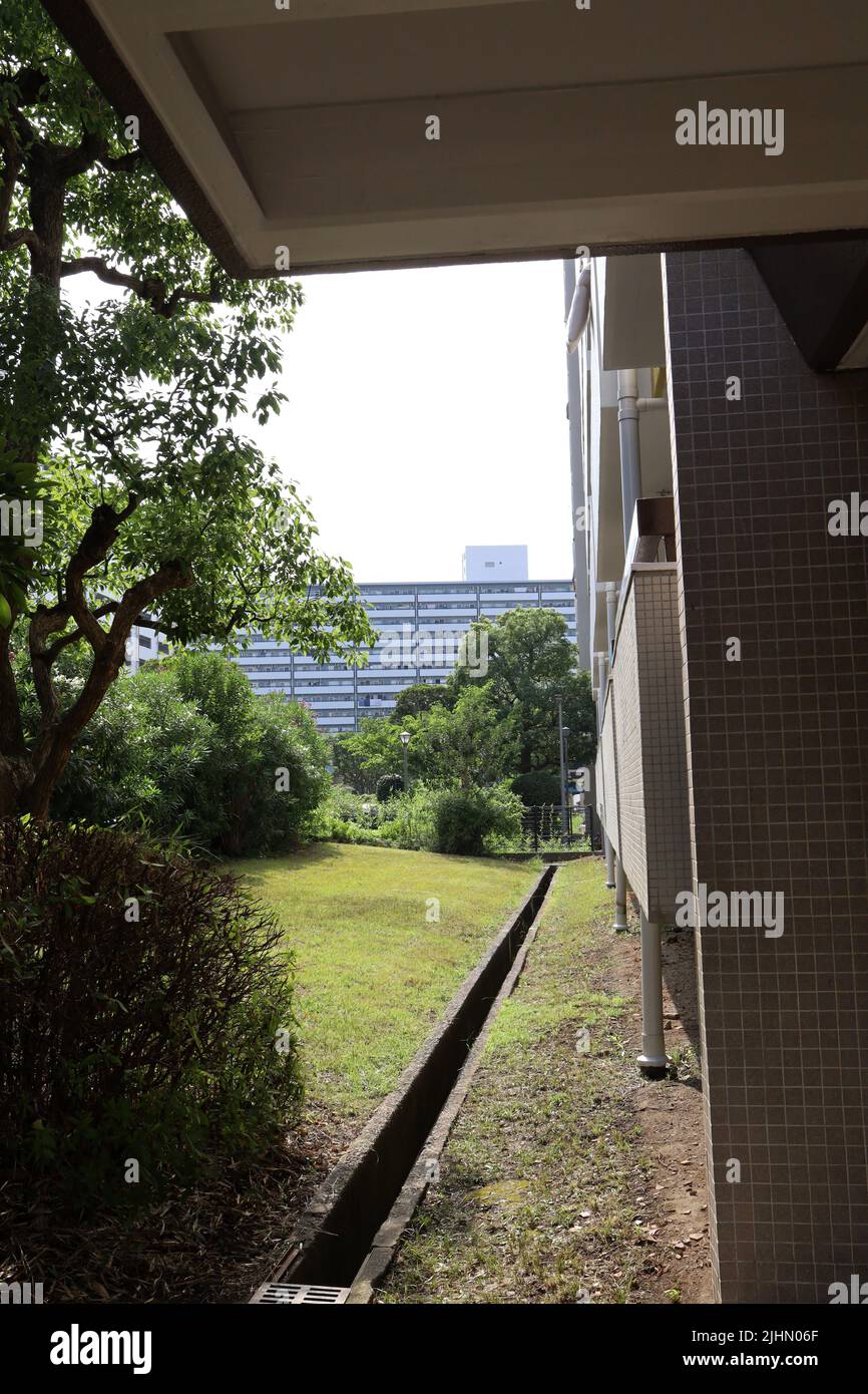 Itabashi-ku, Tokyo Japan, July 2022. Takashimadaira housing complex ...