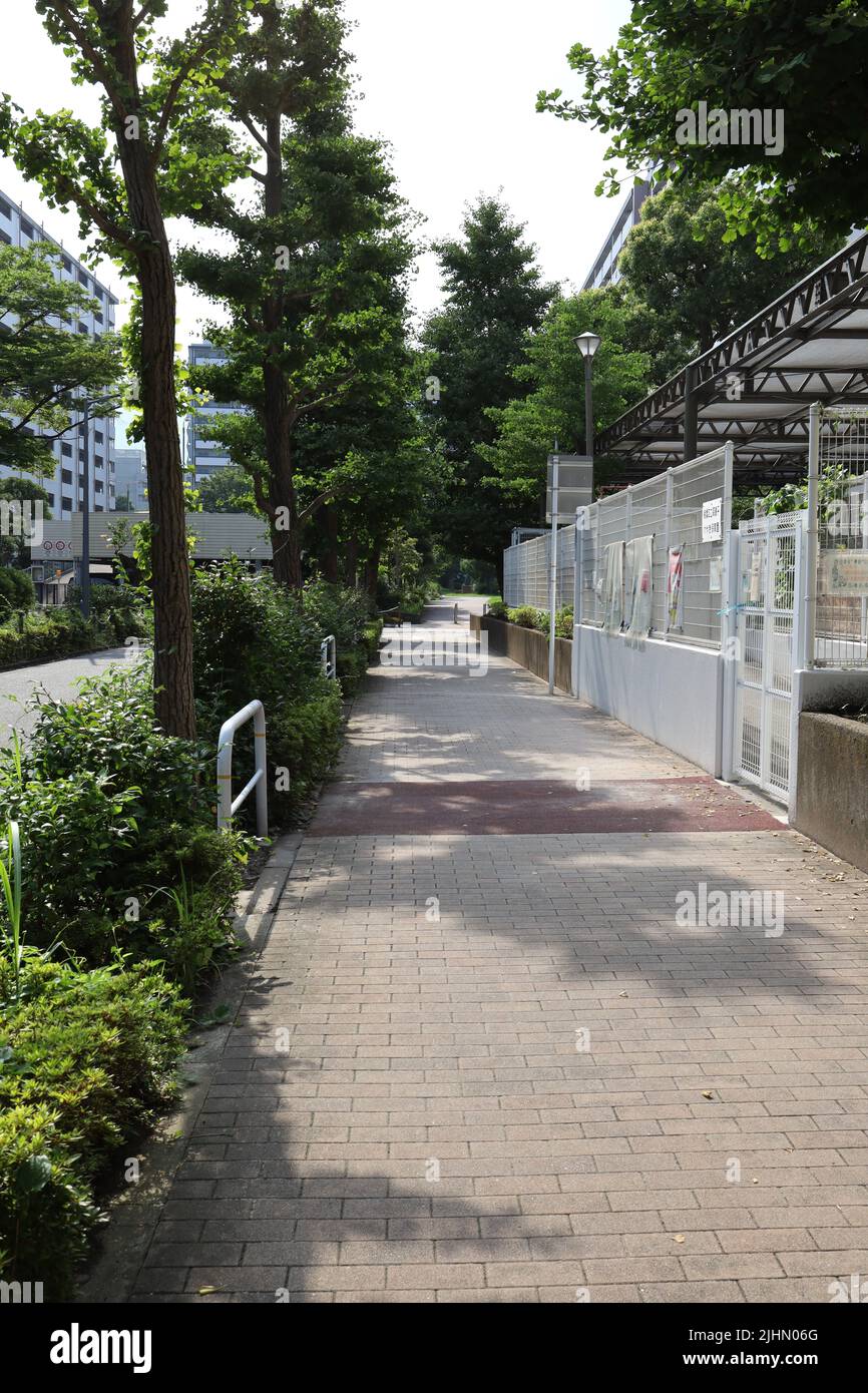 Itabashi-ku, Tokyo Japan, July 2022. Takashimadaira housing complex ...