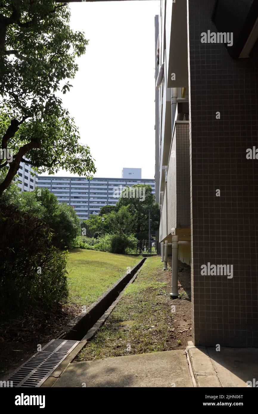 Itabashi-ku, Tokyo Japan, July 2022. Takashimadaira housing complex ...