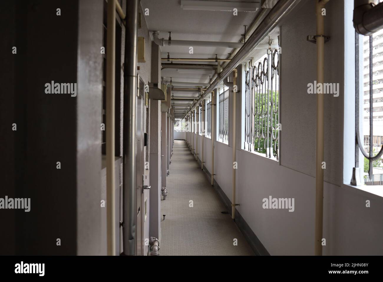Itabashi-ku, Tokyo Japan, July 2022. Takashimadaira housing complex ...