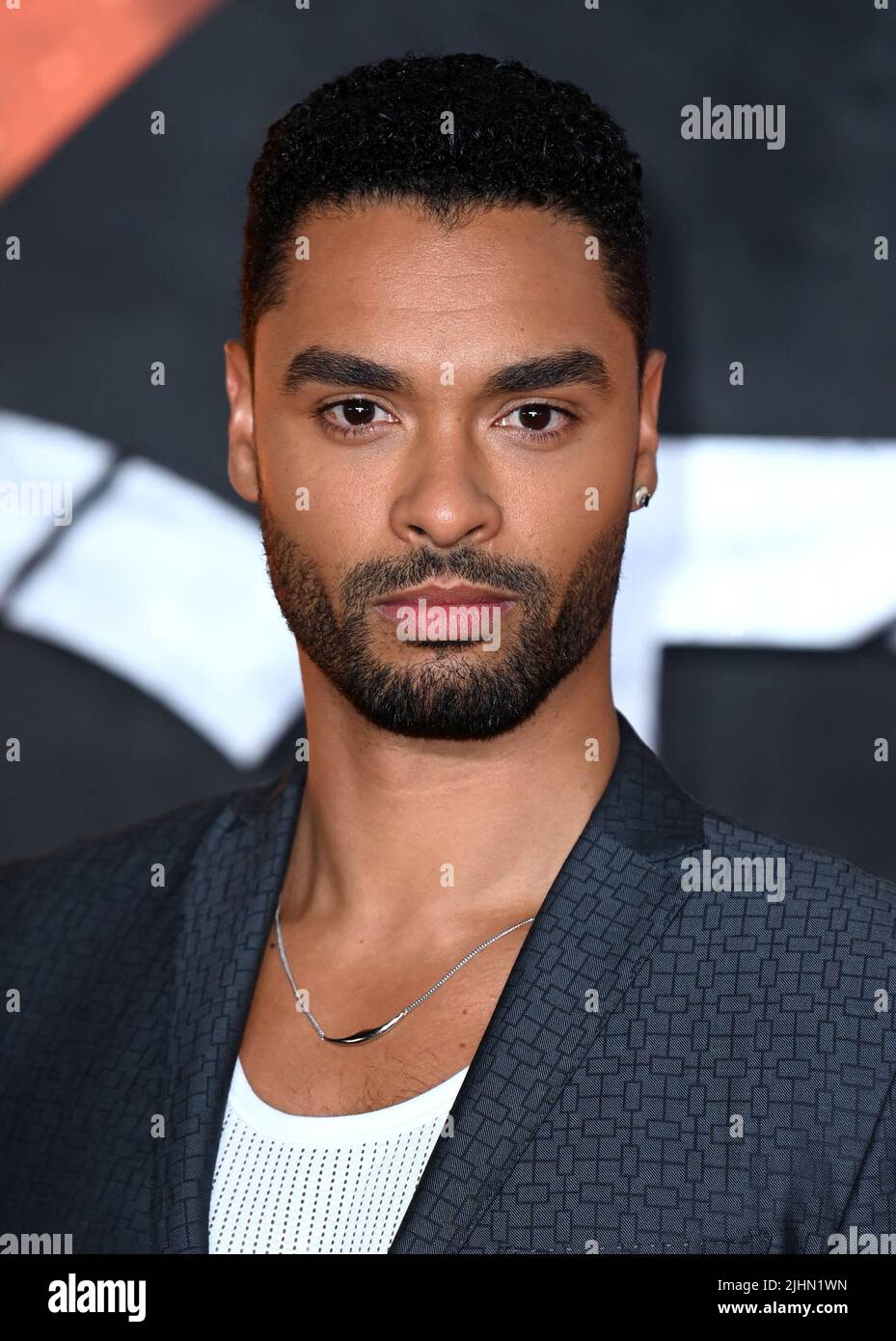 July 19th, 2022. London, UK. Rege-Jean Page arriving at The Gray Man ...