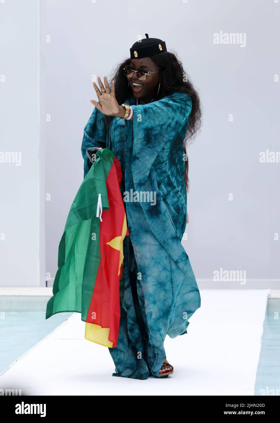 MIAMI BEACH, FLORIDA - JULY 18: Designer walks the runway for CYAR ...