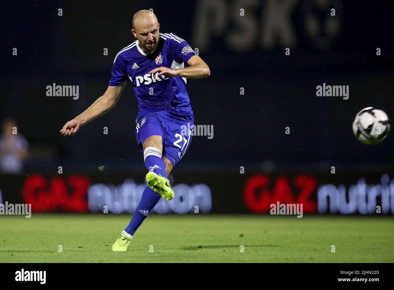Zagreb, Croatia, on July 19, 2022. Josip Misic of Dinamo in action ...
