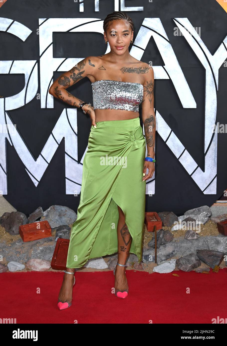 July 19th, 2022. London, UK. Yinka Bikkini arriving at The Gray Man ...