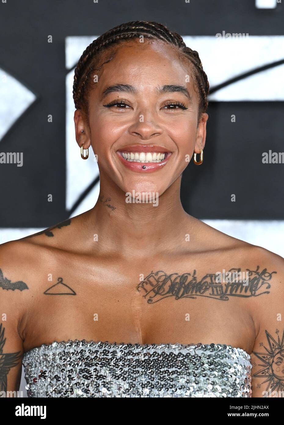 July 19th, 2022. London, UK. Yinka Bikkini arriving at The Gray Man ...