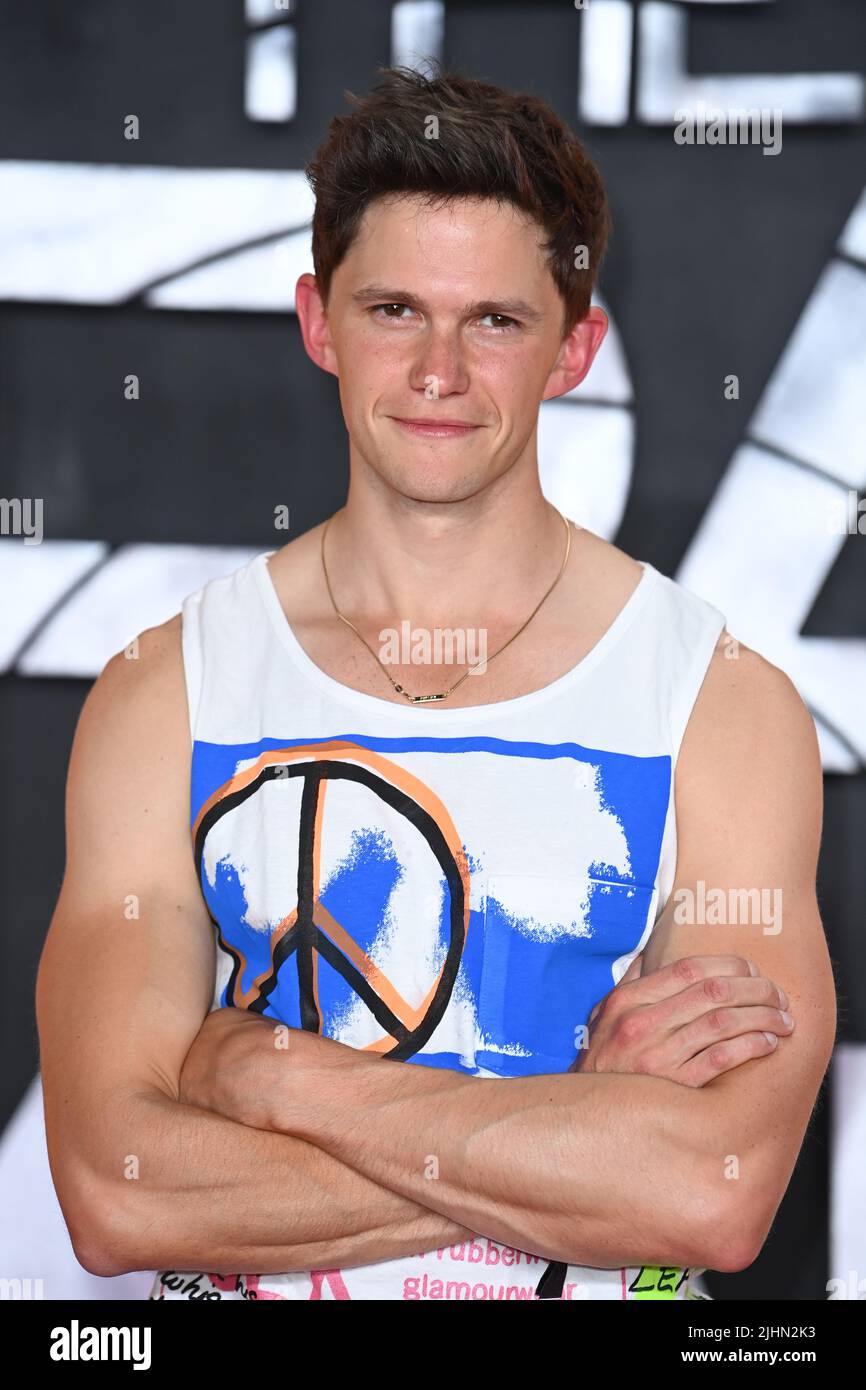 July 19th, 2022. London, UK. Tom Prior arriving at The Gray Man Special ...