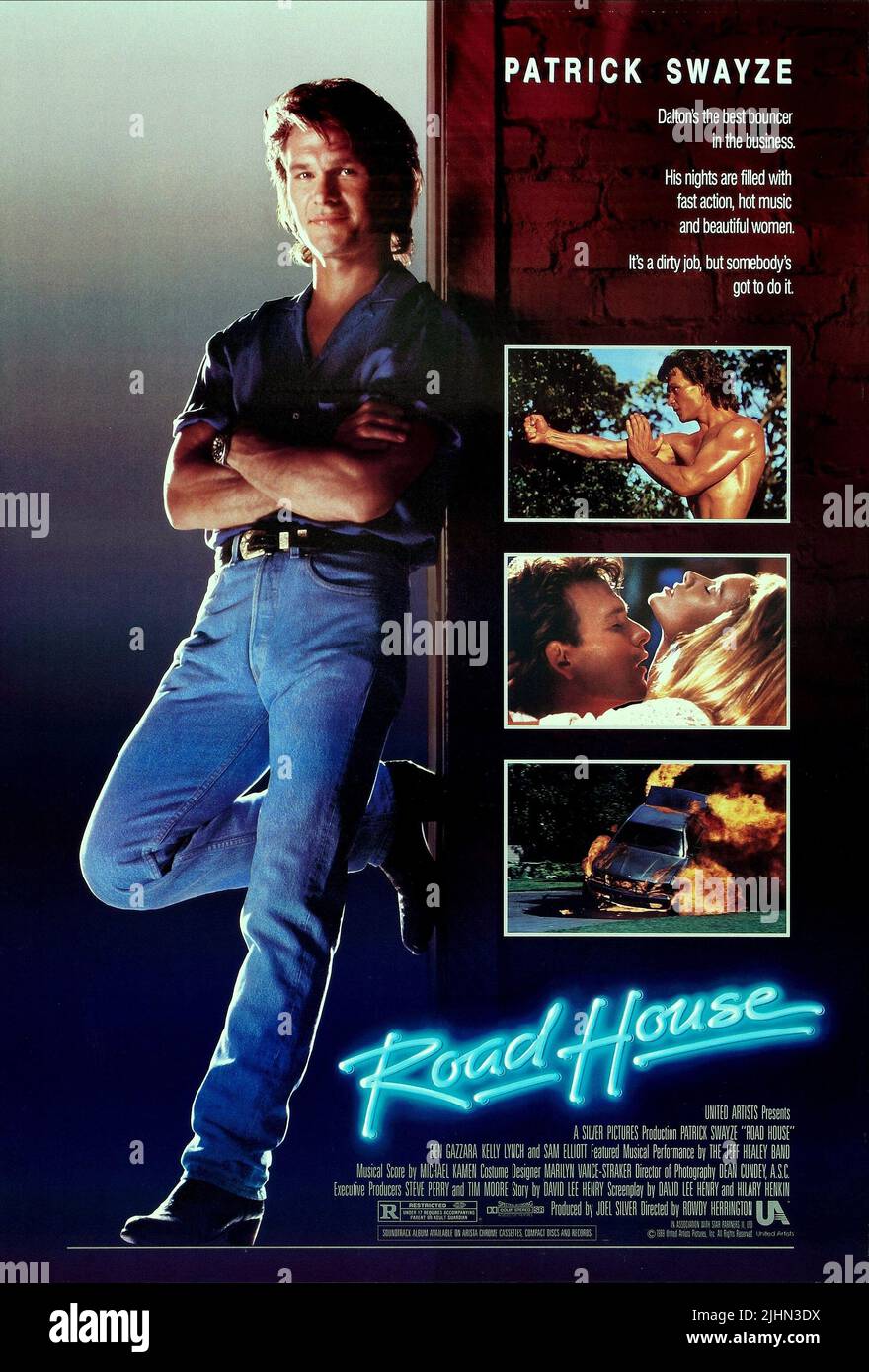 PATRICK SWAYZE POSTER, ROAD HOUSE, 1989 Stock Photo - Alamy