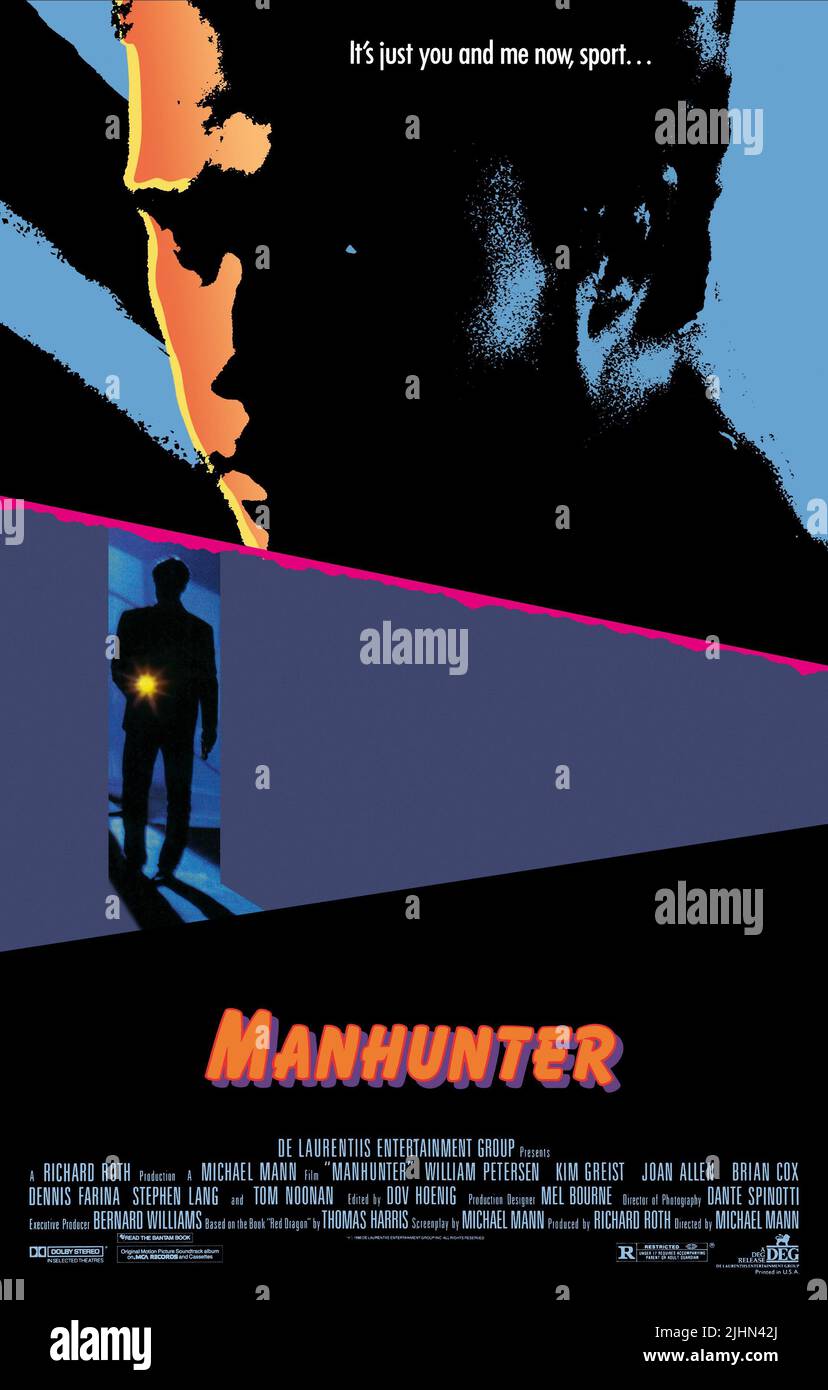WILLIAM PETERSEN MOVIE POSTER, MANHUNTER, 1986 Stock Photo - Alamy